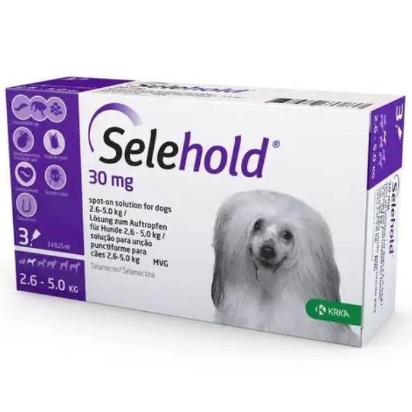 Selehold dog 2,5-5kg, 30mg 1 ampula