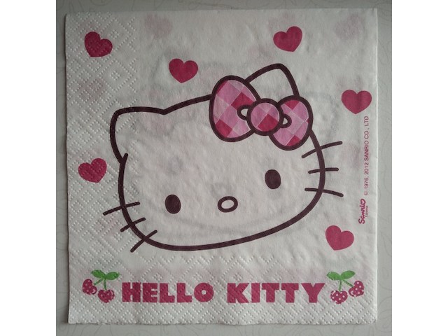 Salveta _1089 - 33x33cm - Dečiji motivi, Hello Kitty