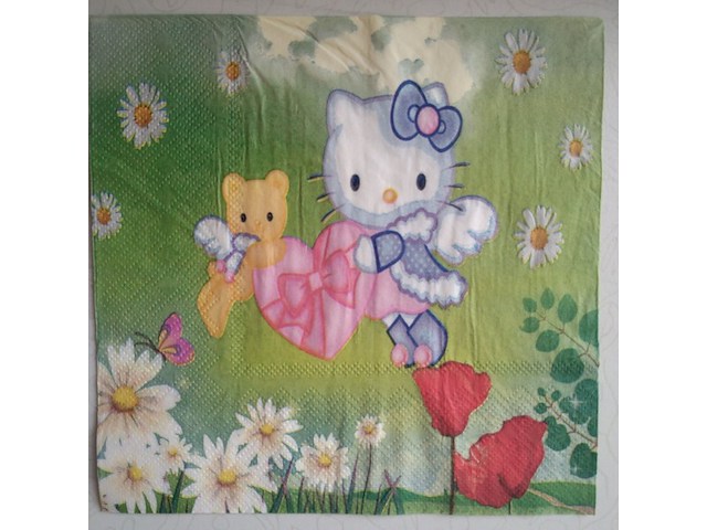 Salveta _1087 - 33x33cm - Dečiji motivi, Hello Kitty