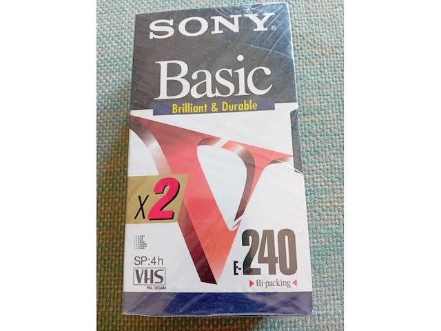 VHS Sony E-240 BA kaseta 2 komada nove