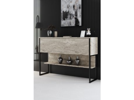 HANAH HOME KOMODA LUXE TRAVERTINE BLACK