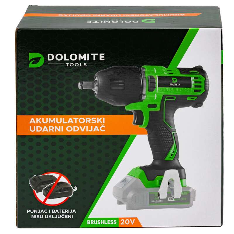 Akumulatorski udarni odvijač 20V (100-400N.m) Brushless Dolomite