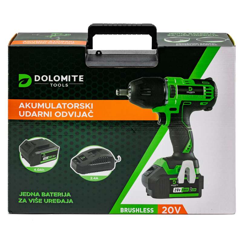 Akumulatorski udarni odvijač 20V (100-400N.m) Brushless BC Dolomite