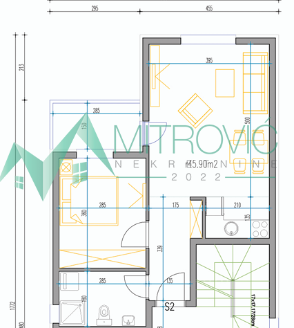 Novi Sad, Vidovdansko naselje- Odlični stanovi u izgradnji 46m2