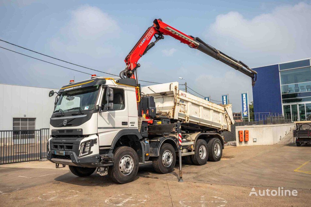 Volvo FMX 460 + crane/grue 19ton/m-3xhydr. kiper