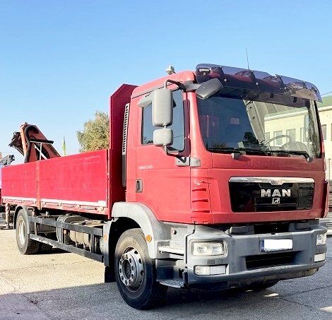 MAN 6m TGM 18.340 +Palfinger 12001 kamion s ravnom platformom