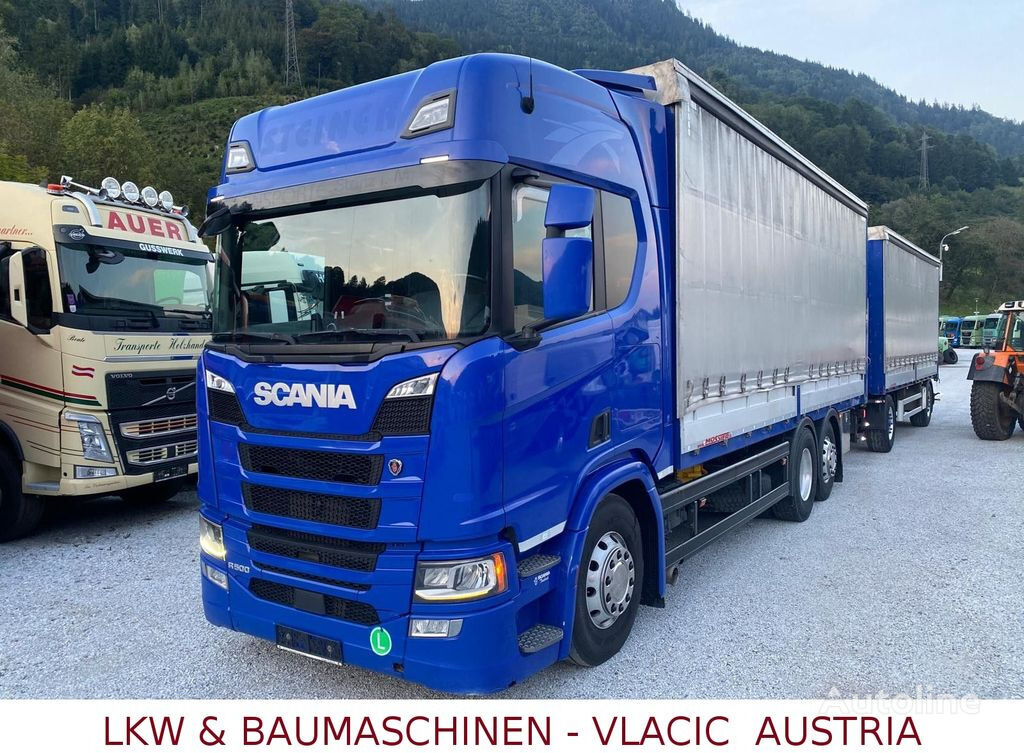 Scania R 500 kamion sa klizna zavesa cerada + prikolica sa kliznom ceradom