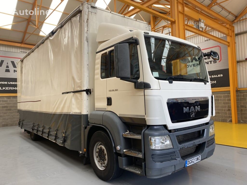 MAN TGS 26.360, 6X2 DRAWBAR SPEC GLASS CARRIER – 2012 – DG62 XWZ kamion sa klizna zavesa cerada