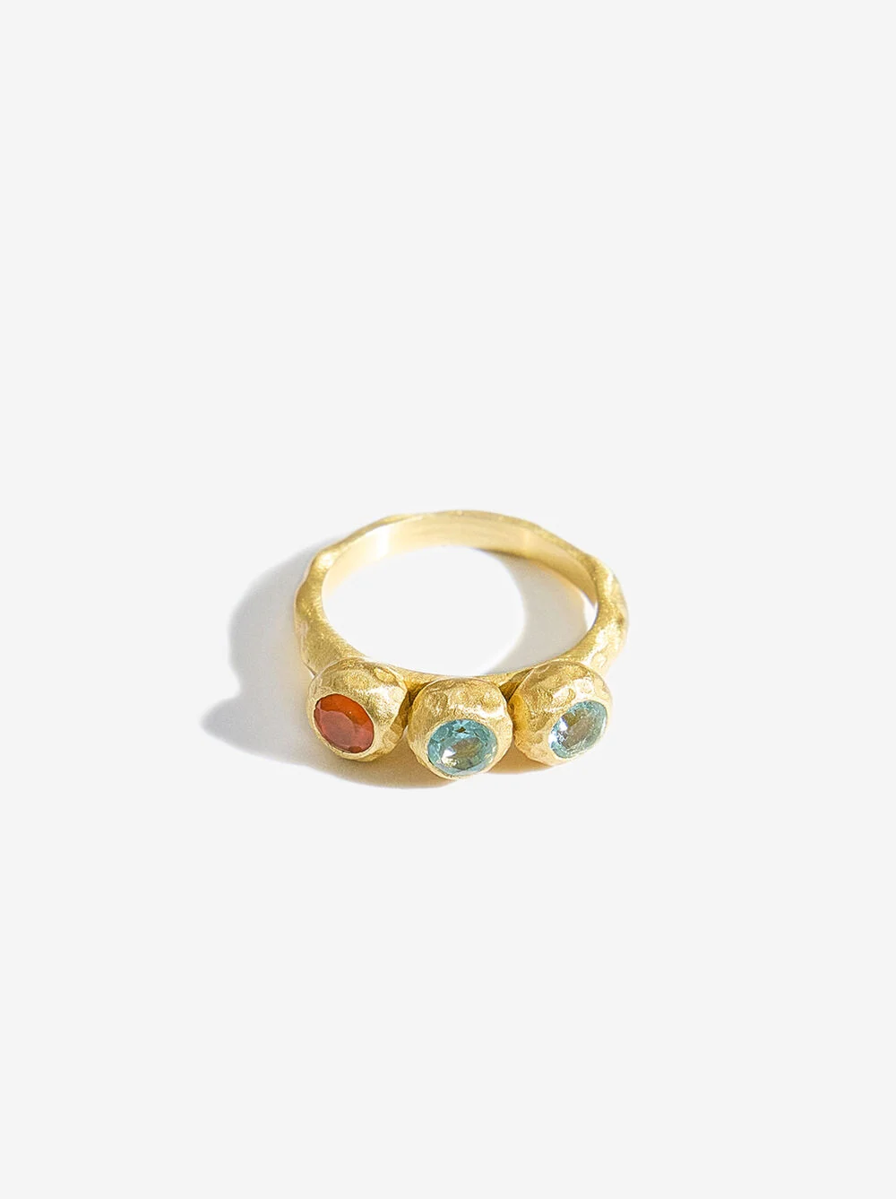 Ring With Crystals Gold Plated 18k