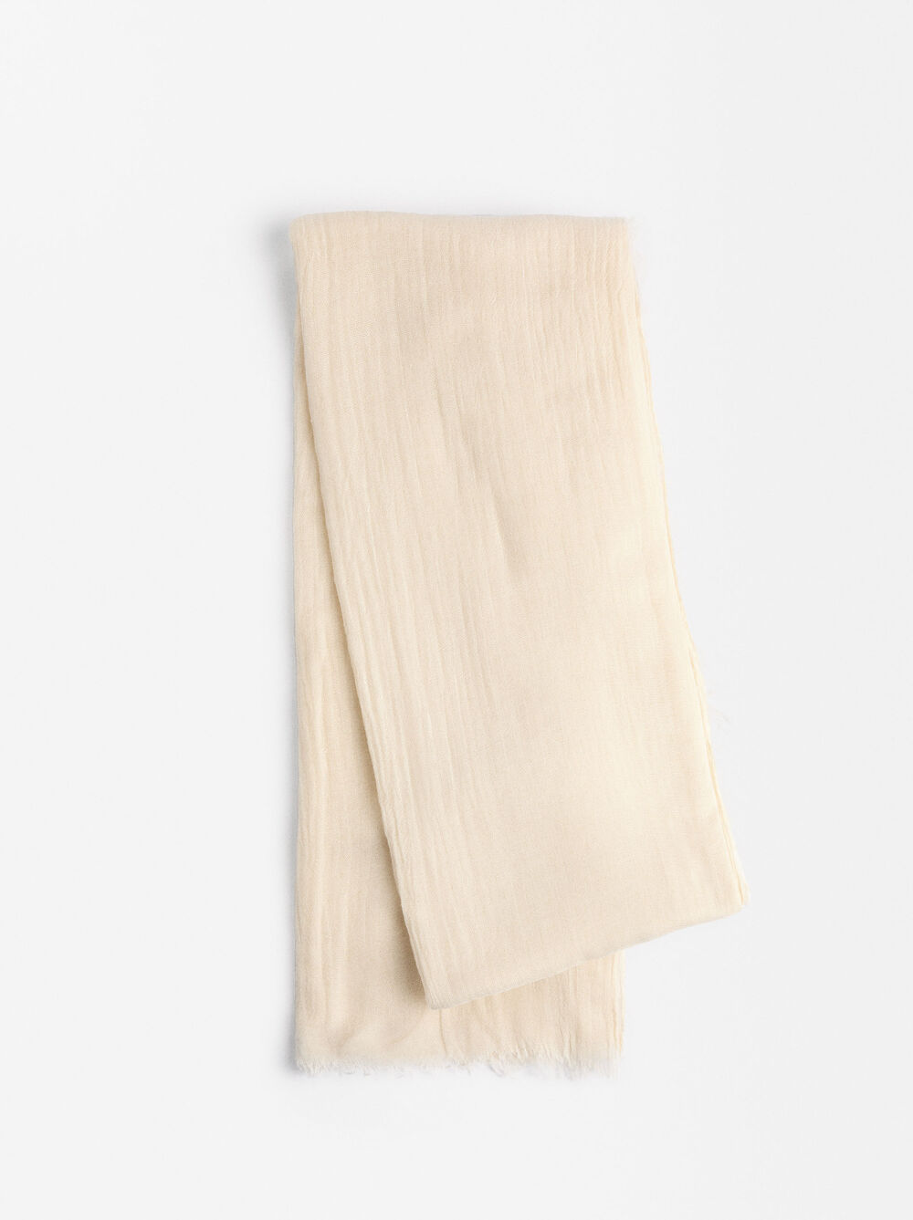 Plain Pashmina With Frayed Detailing