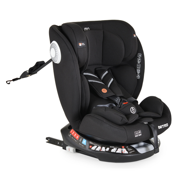 Cangaroo Autosedište za decu Nitro Black Isofix I-Size 40-150cm CAN2124