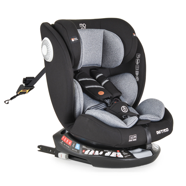 Cangaroo Autosedište za decu Nitro Grey Isofix I-Size 40-150cm CAN2131