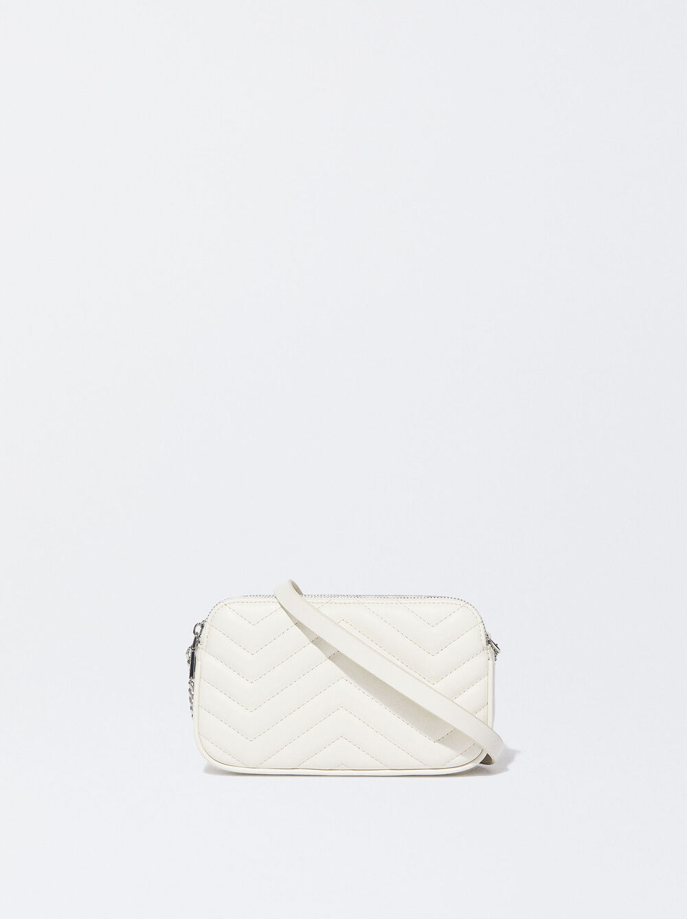 Quilted Crossbody Bag With Chain