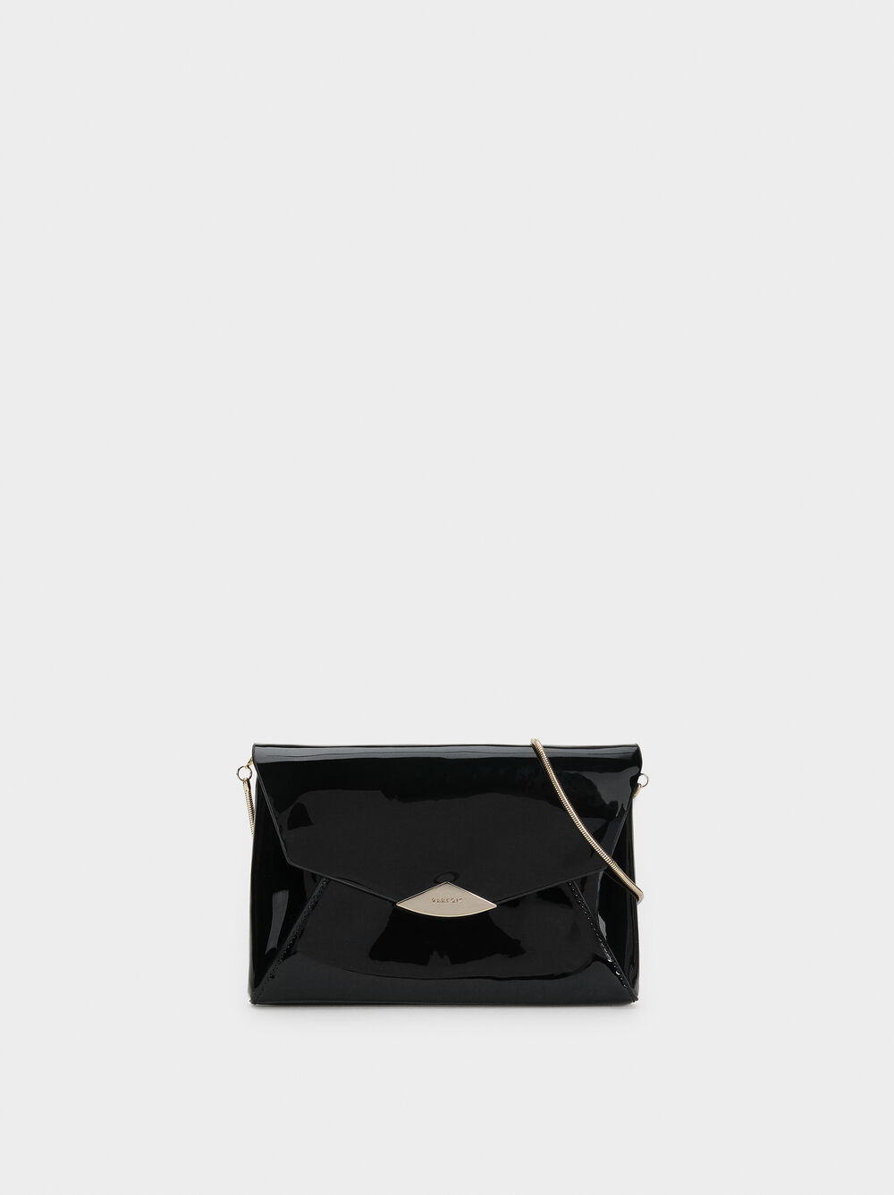 Faux Patent Party Clutch