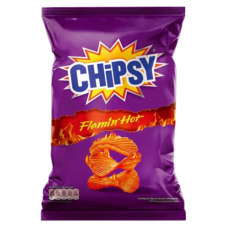 Chipsy čips x cut flamin hot 55g chipsy