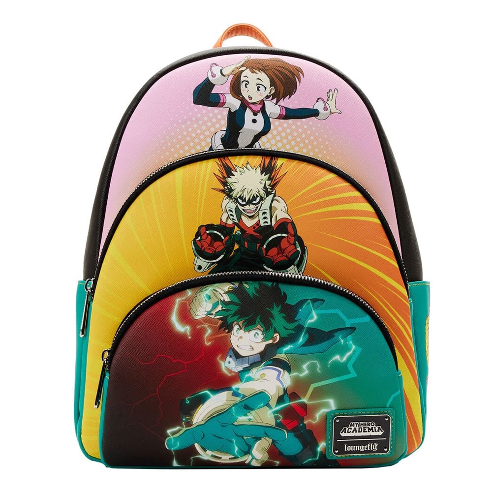 LOUNGEFLY My Hero Academia Triple Pocket Scene Mini ranac