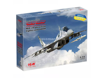 Radar Hunter MiG-29 '9-13' Ukrainian Fighter With HARM Missiles 1:72