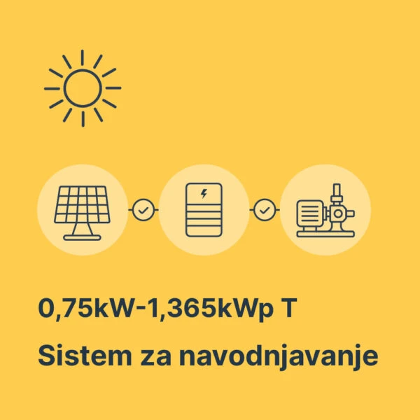 Sistem za navodnjavanje 0,75kW-1,365kWp T