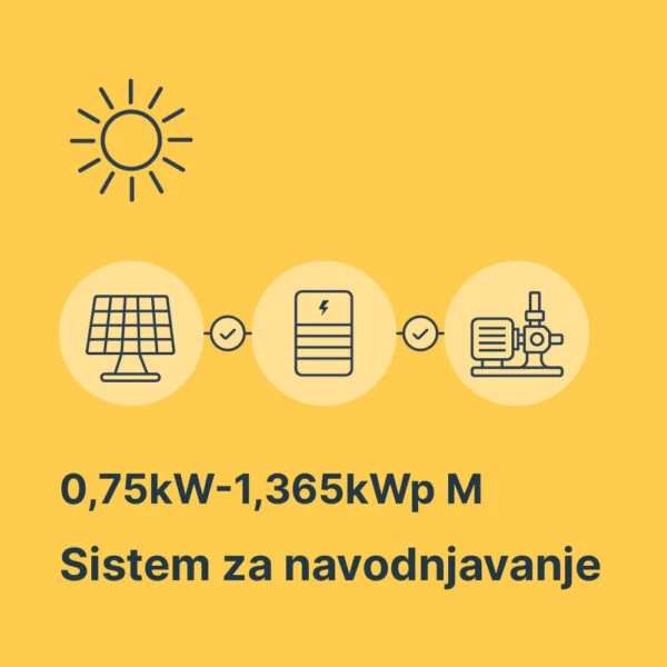 Sistem za navodnjavanje 0,75kW-1,365kWp M