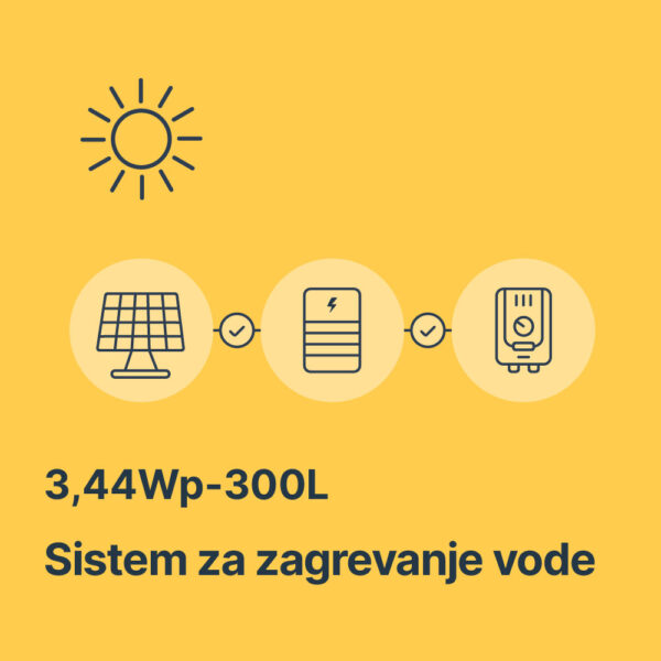 Solarni sistem 3,44Wp-300L za grejanje sanitarne vode