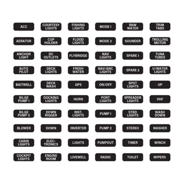 Label set czone wproof keypad marine