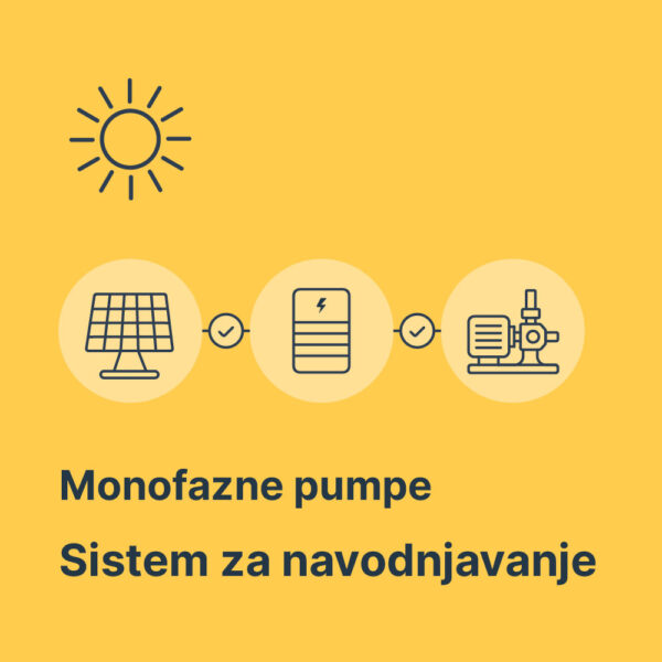 Solarni sistem za napajanje monofaznih pumpi