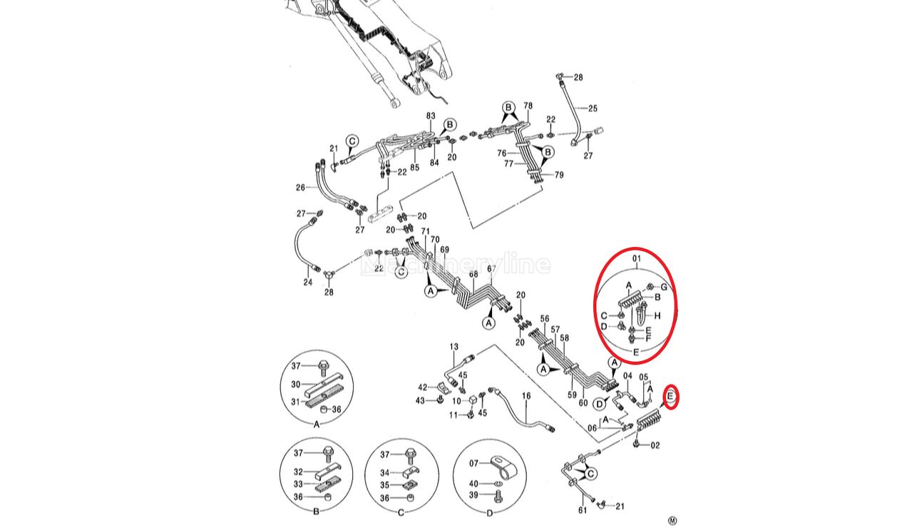Hitachi 4386680 hidraulični razvodnik za Hitachi EX2500 EX2500-5 EX2500-6 EX2600-6BH EX2600E-6BH bagera