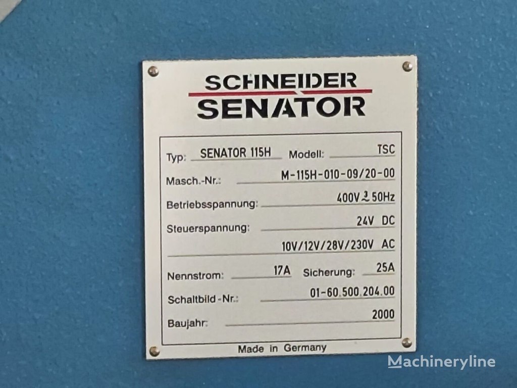 Schneider Senator 115H S-Line mašina za rezanje papira