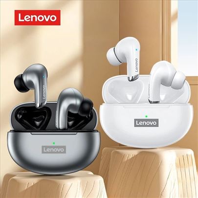 Original nove Lenovo LP5 bele Bluetooth slušalice