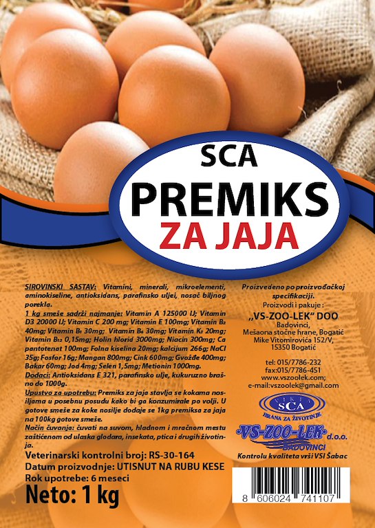 SCD PREMIX ZA JAJA 1 kg