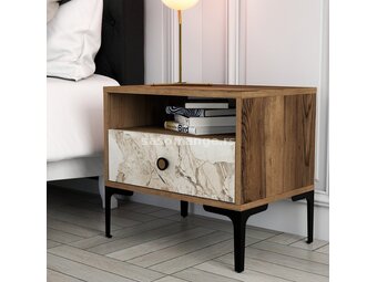 HANAH HOME Noćni stočić Lizbon 531 Walnut White