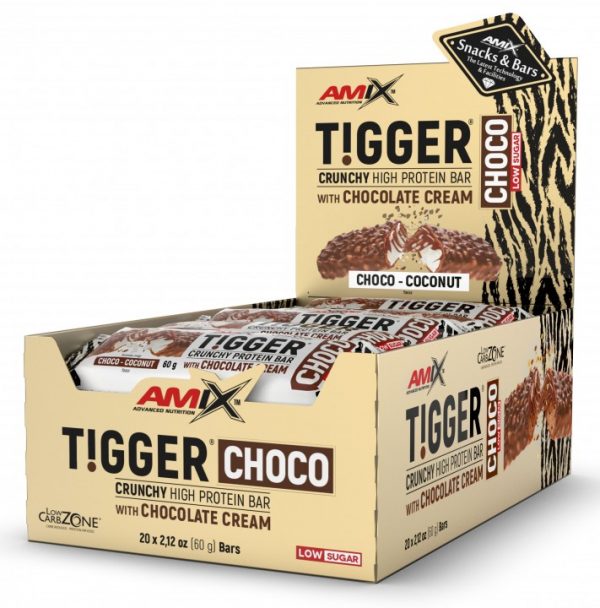 TiggerZero CHOCO Protein Bar 20x60g Choco Coconut