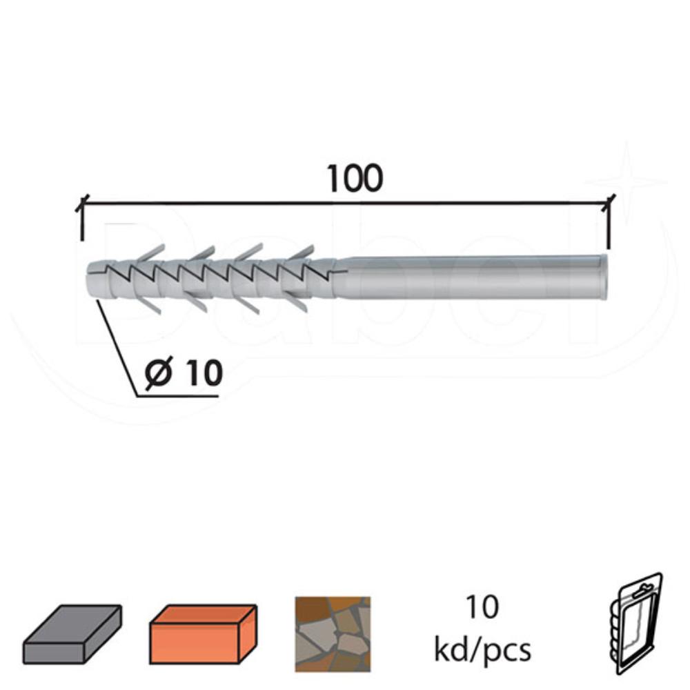 RU METAL TIPL 10X100MM SIVA