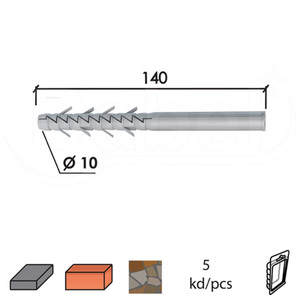 RU METAL TIPL 10X140MM SIVA