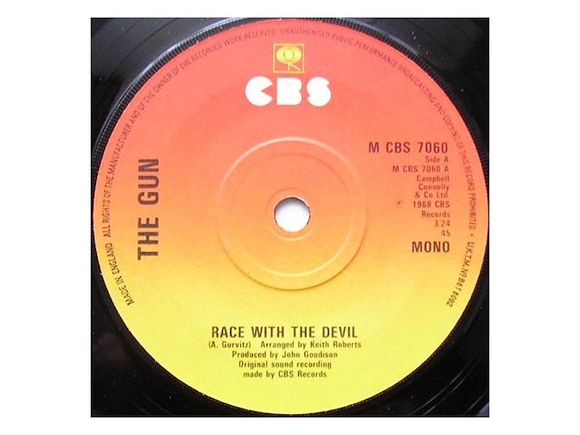 The Gun – Race With The Devil Vinyl, 7`, 45 RPM