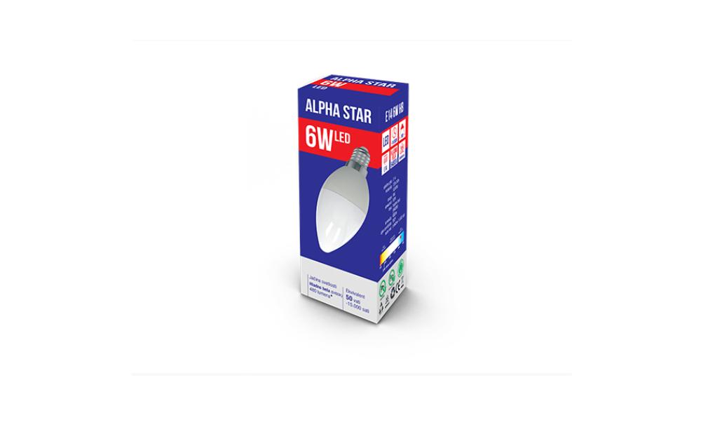 ALPHA STAR SIJALICA LED E14 6W 6400K