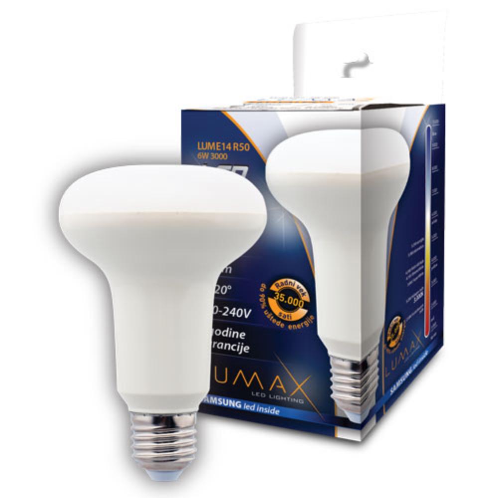 LUMAX LED SIJALICA E14 R50-6W 3000K