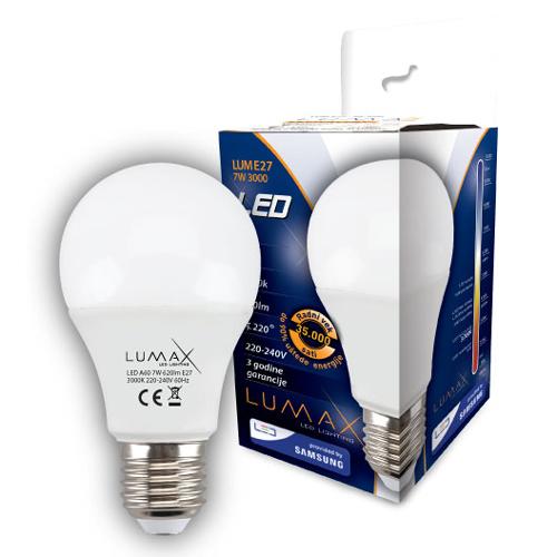 LUMAX LED SIJALICA E27-07W 3000K