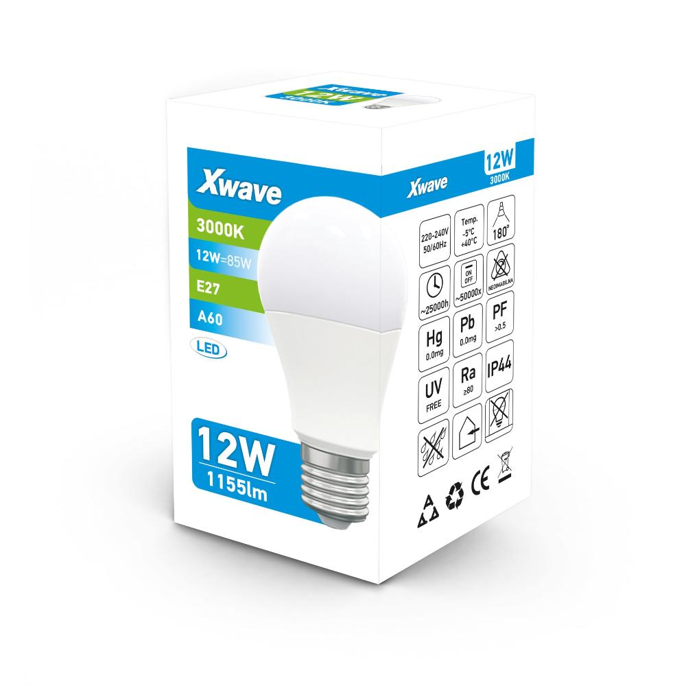 XLED LED E27 12W 220V 3000K 1150 LM