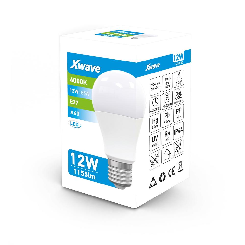 XLED LED E27 12W 220V 4000K 1150 LM