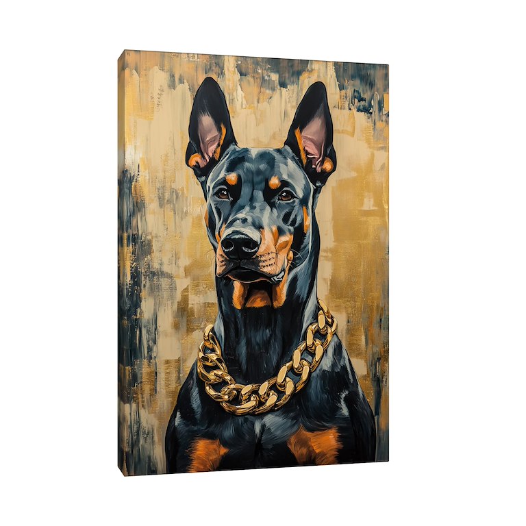 Doberman za zlatnim lancem