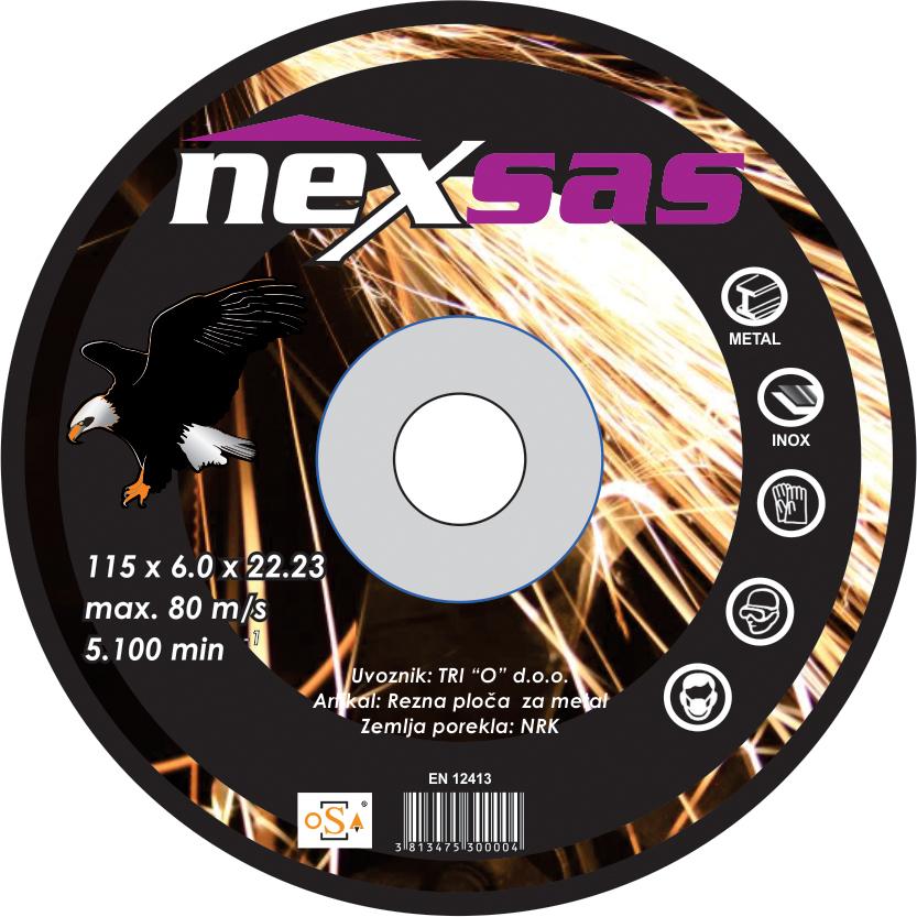 NEXSAS REZNA PLOCA ZA METAL 115X6X2