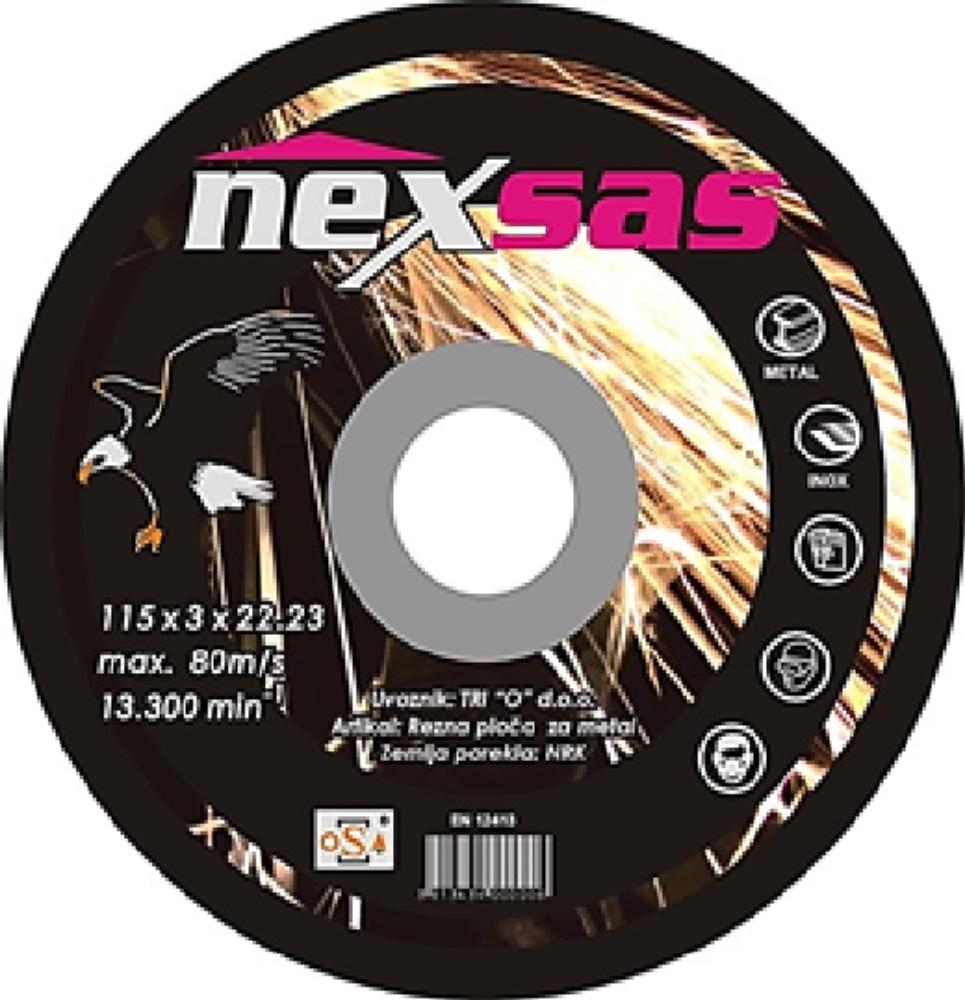 NEXSAS REZNA PLOCA ZA METAL 115X1X2