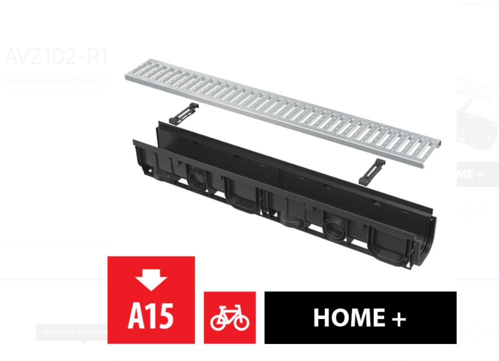 ALCA KANALSKA REŠETKA AVZ102-R102 100CM