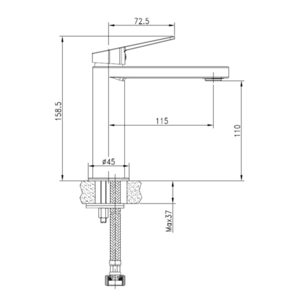 WURTH SLAVINA WISLA STH LAVABO CRNA SACWI1