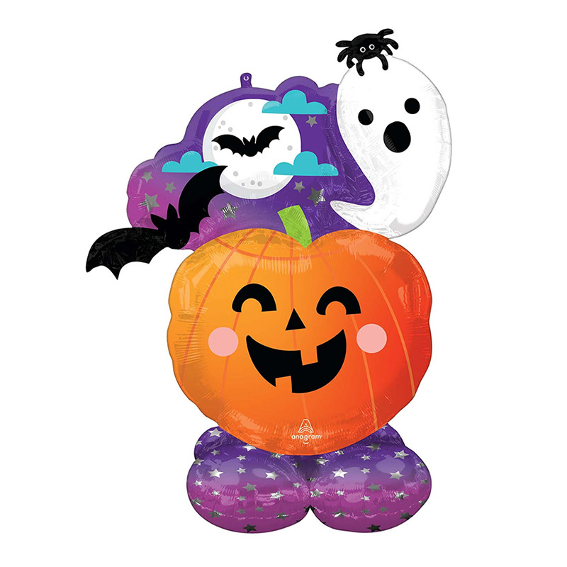 Fun & Spooky Ghost & Pumpkin – 134cm