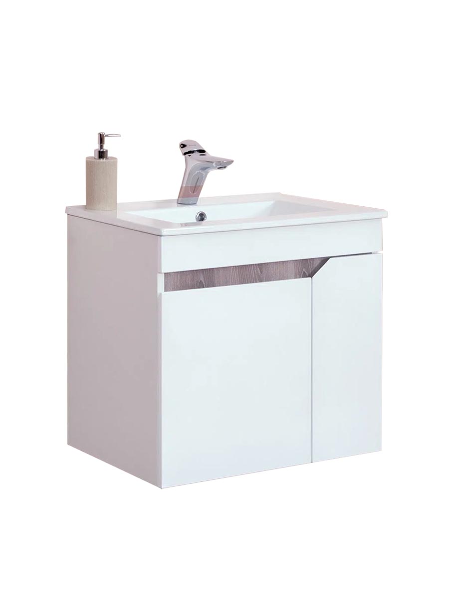 Lavabo sa ormarićem 60cm Iris Bela Quartz K-Jo