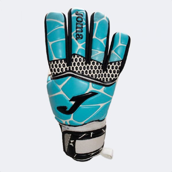 GK- PRO GOALKEEPER GLOVES WHITE TURQUOISE 9