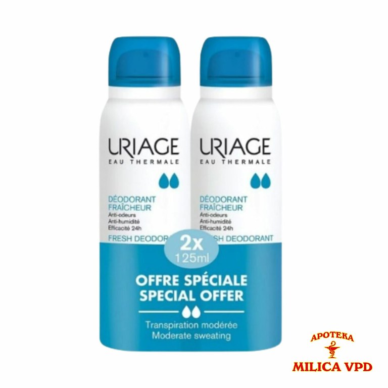 Uriage dezodorans specijalna ponuda 2x125ml