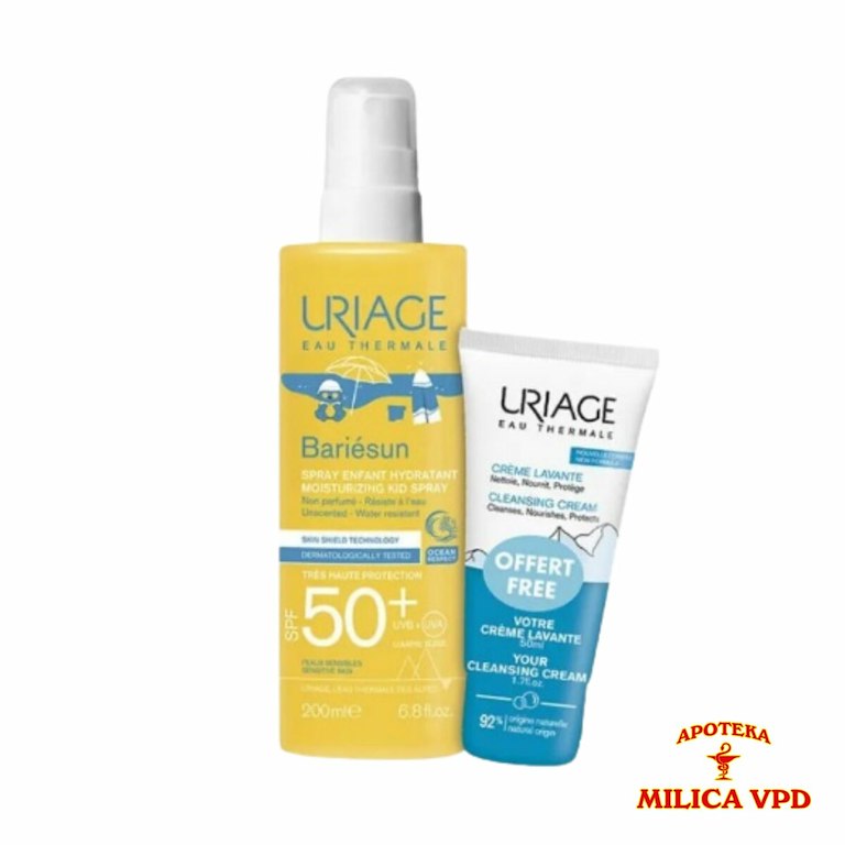 Uriage Bariesun sprej za decu SPF 50+ 200ml + Uriage Creme Lavante kupka 50ml